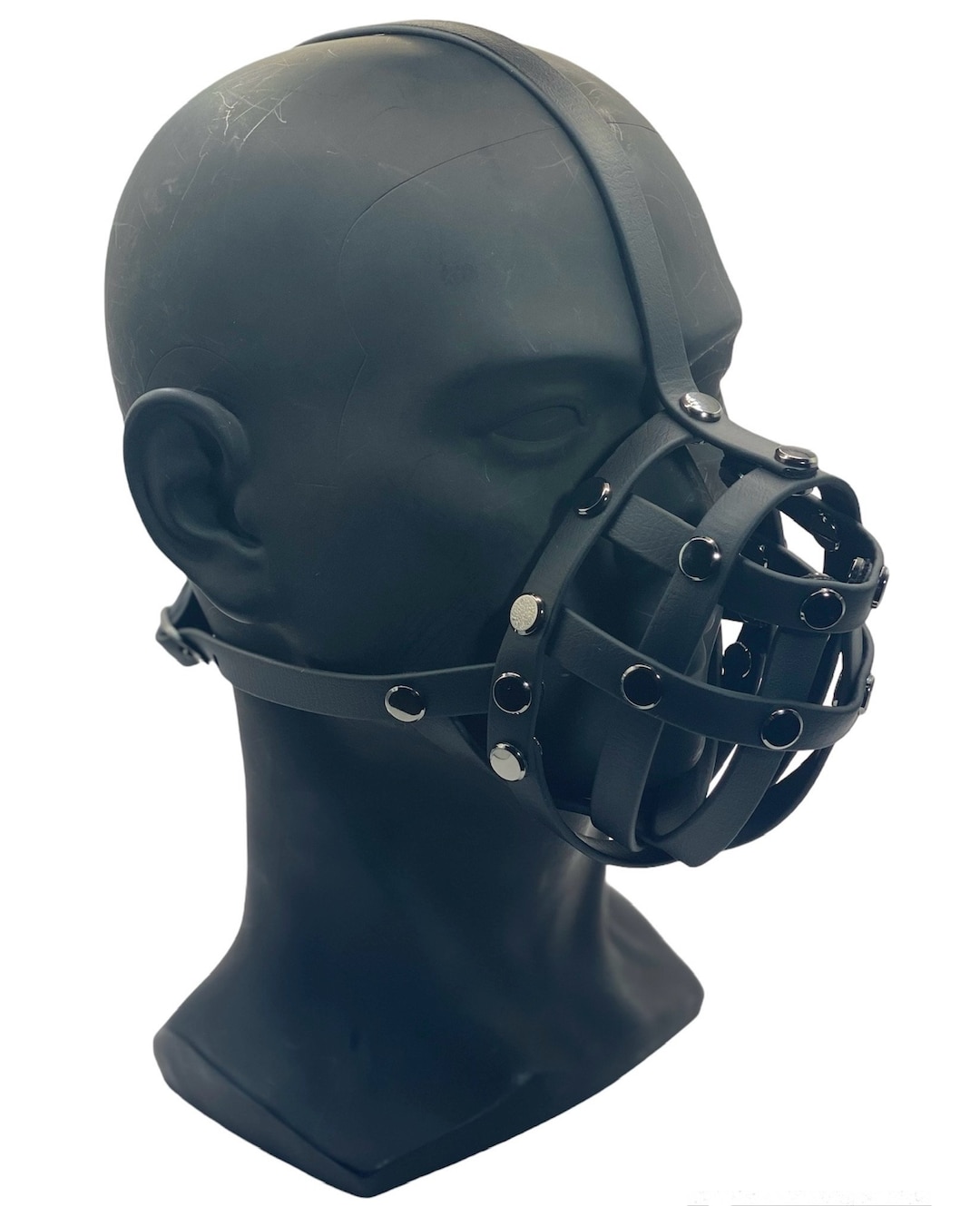 Black Biothane Premium Hardware Human Muzzle - Etsy