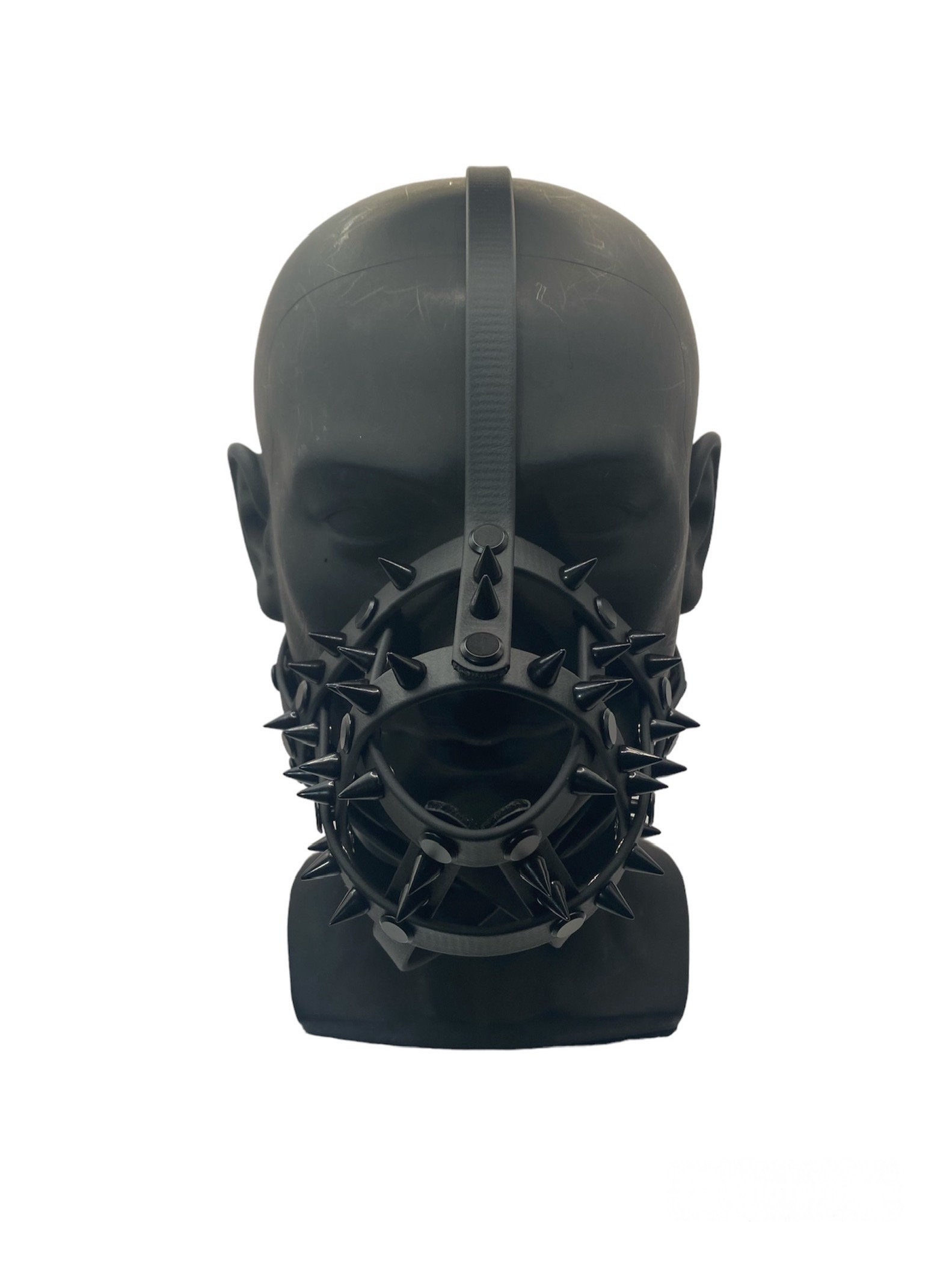Matte Black Spiked Classic Hardware Human Face Muzzle - Etsy