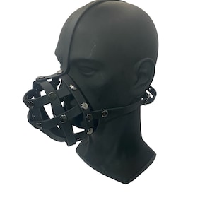 Black Biothane Premium Hardware Human Muzzle - Etsy