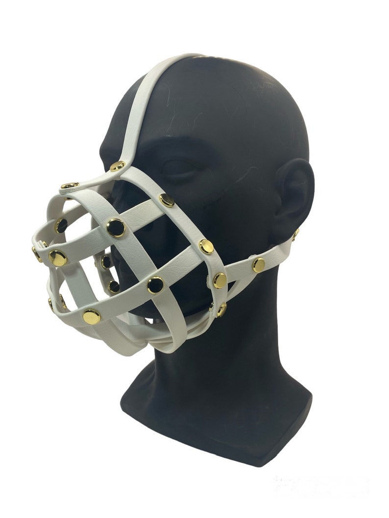 Weißer Biothane Premium Hardware Pet Play Face Maulkorb - Etsy.de