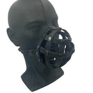 Black Biothane Premium Hardware Human Muzzle - Etsy