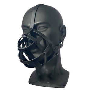 Matte Black Classic Hardware Human Face Muzzle - Etsy