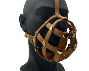 Pastel Pink Biothane Premium Hardware Pet Play Face Muzzle - Etsy