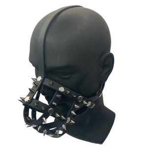 Silver Spiked Classic Hardware Human Face Muzzle - Etsy