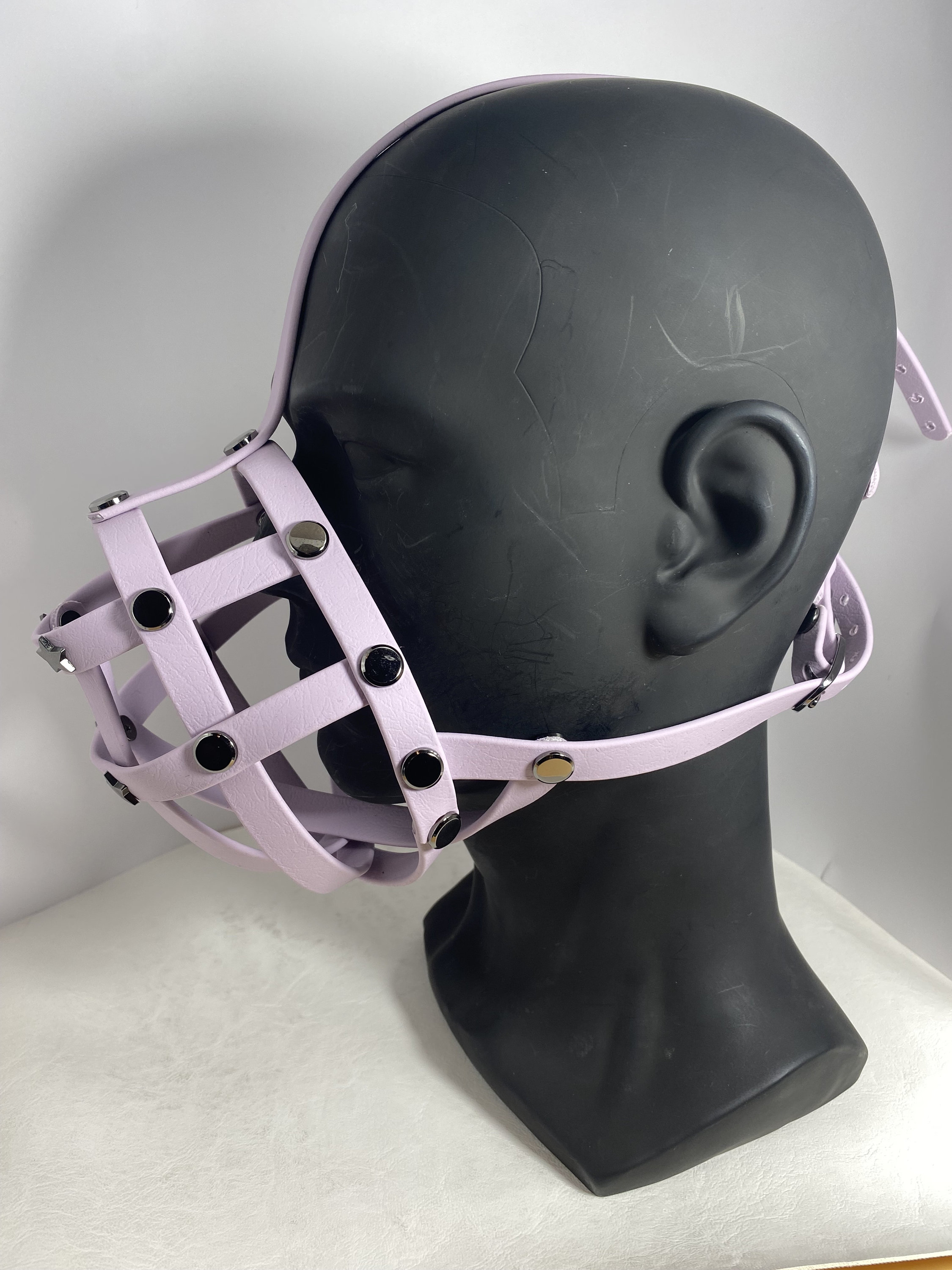 Pastel Purple Biothane Premium Hardware Pet Play Face Muzzle - Etsy