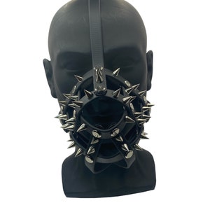 Silver Spiked Classic Hardware Human Face Muzzle - Etsy