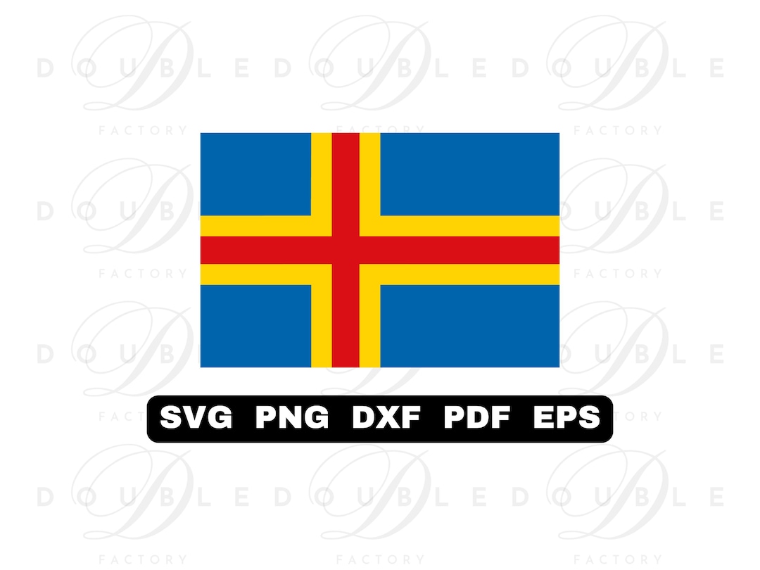 Aland Island Flag | Svg Png Dxf Eps Pdf - Vector Graphic Design Layered ...