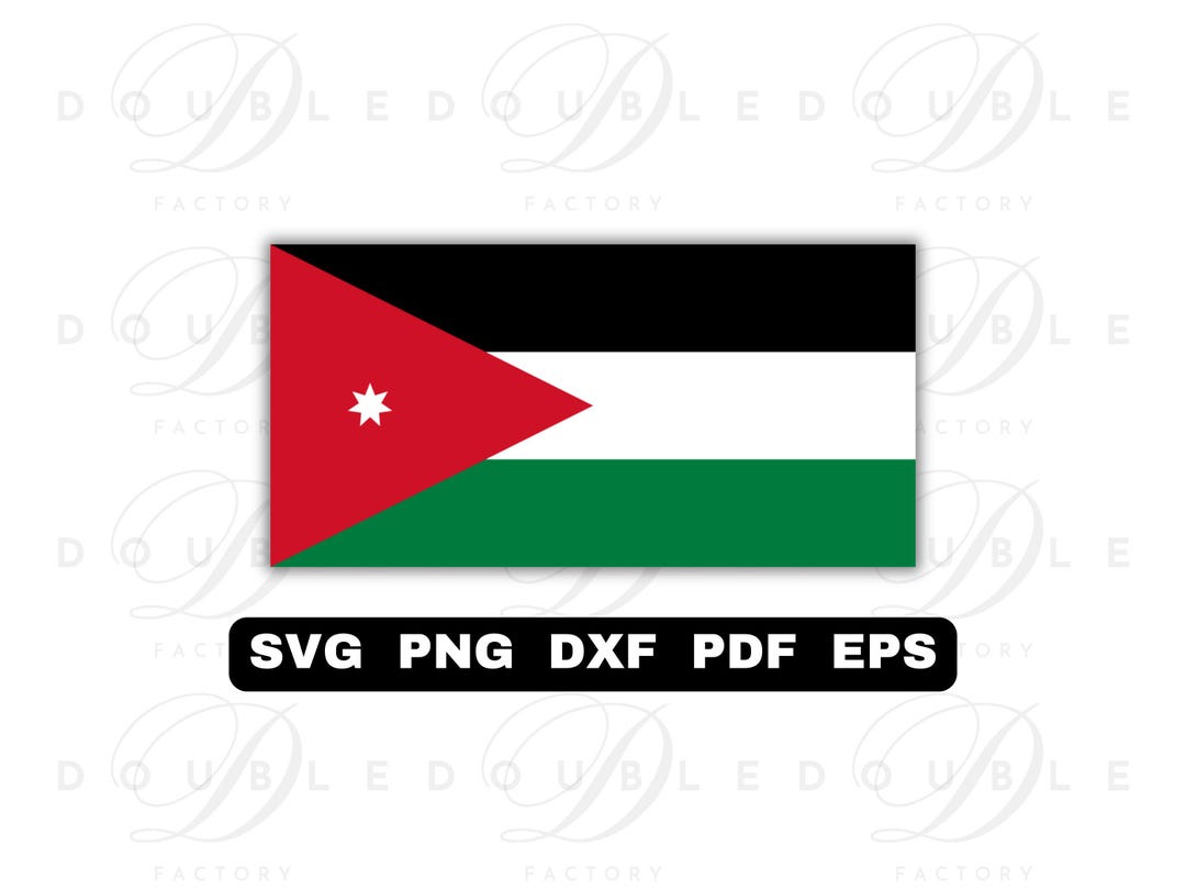 Jordan Flag | Svg Png Dxf Eps Pdf - Vector Graphic Design Layered by ...