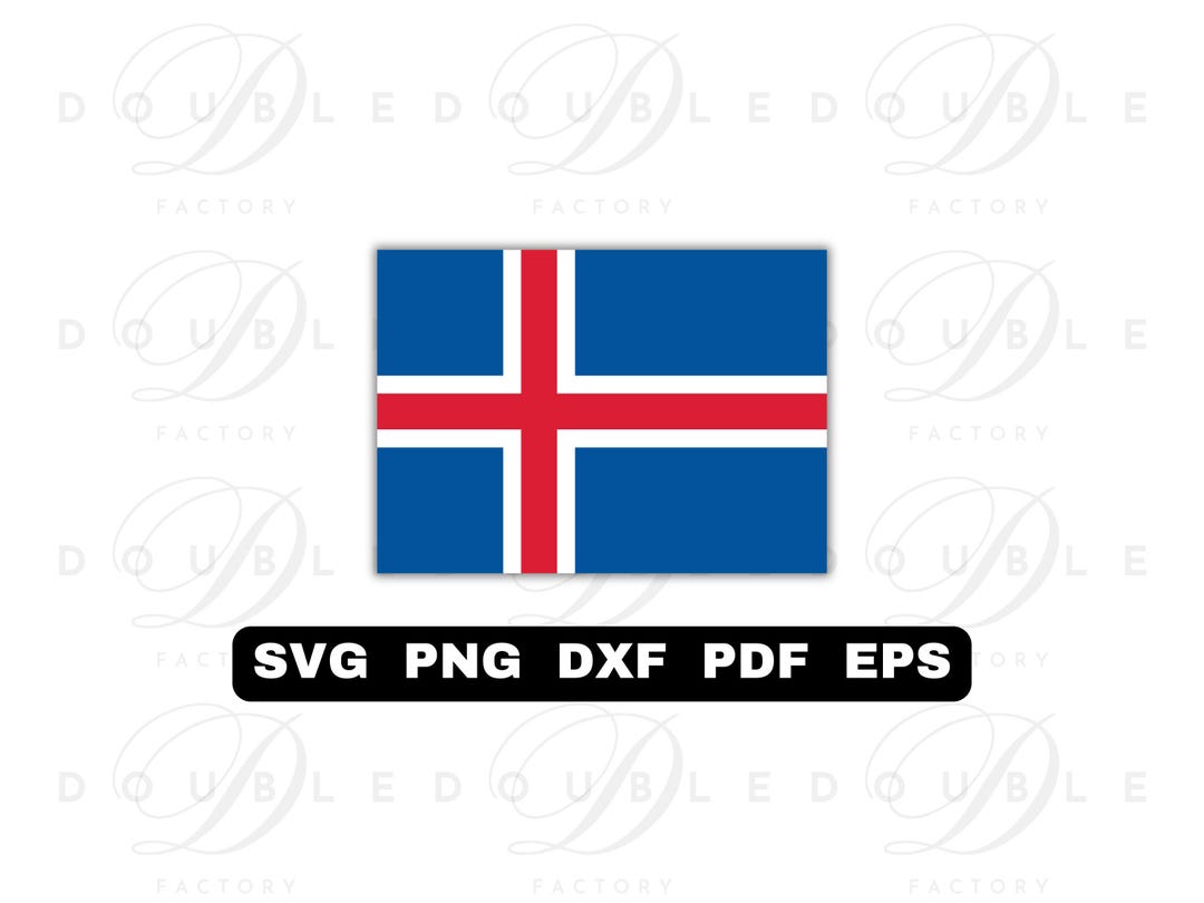 Iceland Flag | Svg Png Dxf Eps Pdf - Vector Graphic Design Layered by ...