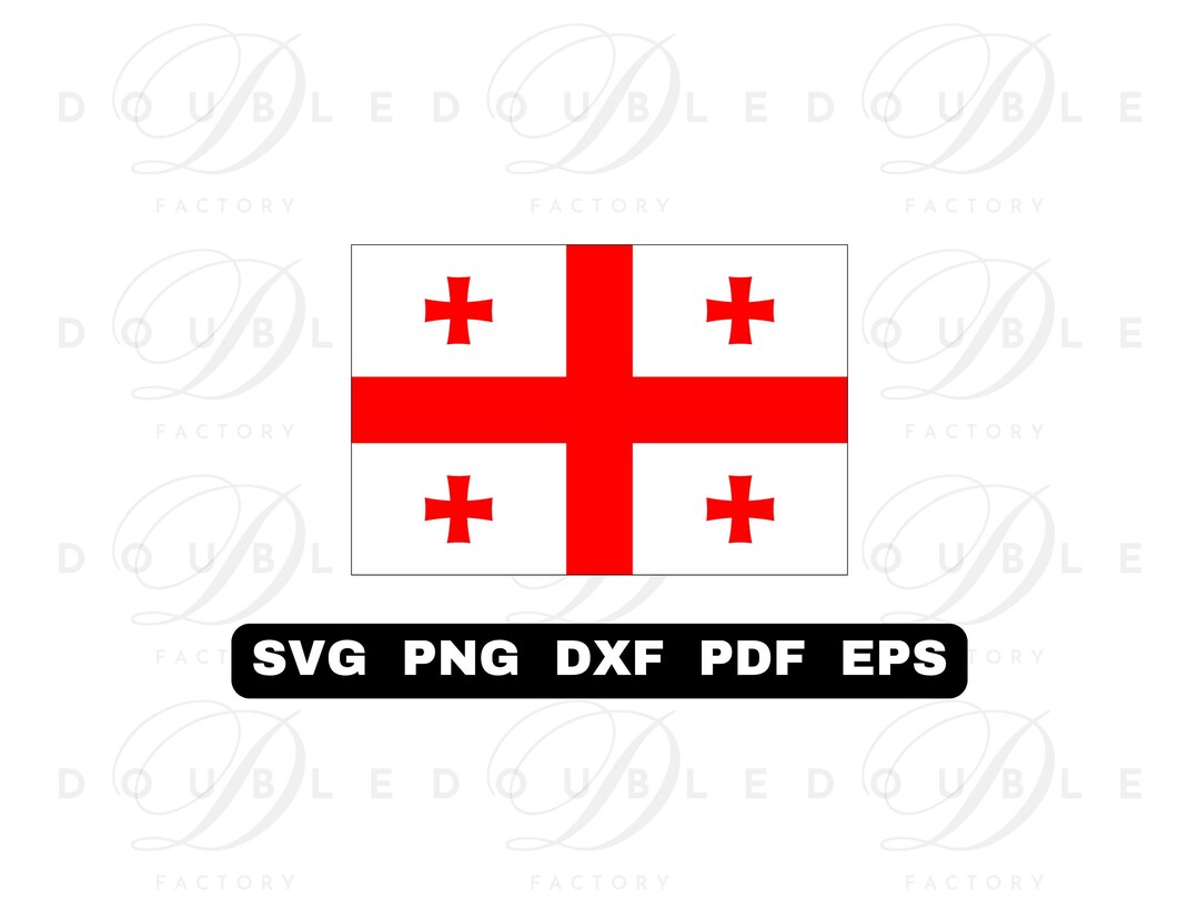 Georgia Flag | Svg Png Dxf Eps Pdf - Vector Graphic Design Layered by ...
