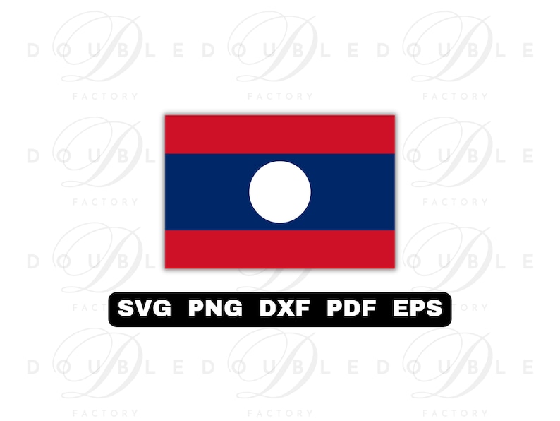 Laos Flag | Svg Png Dxf Eps Pdf - Vector Graphic Design Layered by ...