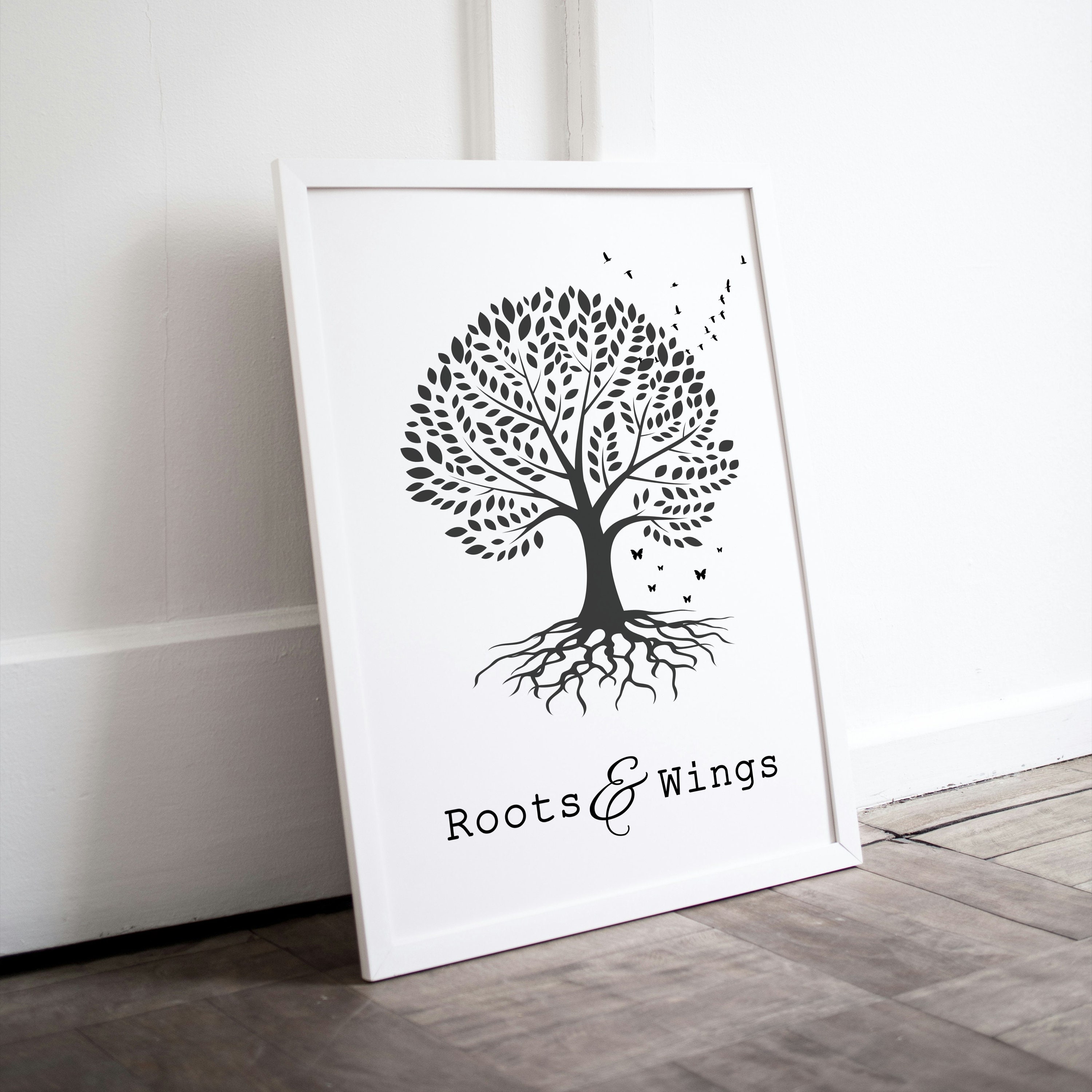 Tree of Life Roots and Wings Quote Printable Wall Art. New Parent ...