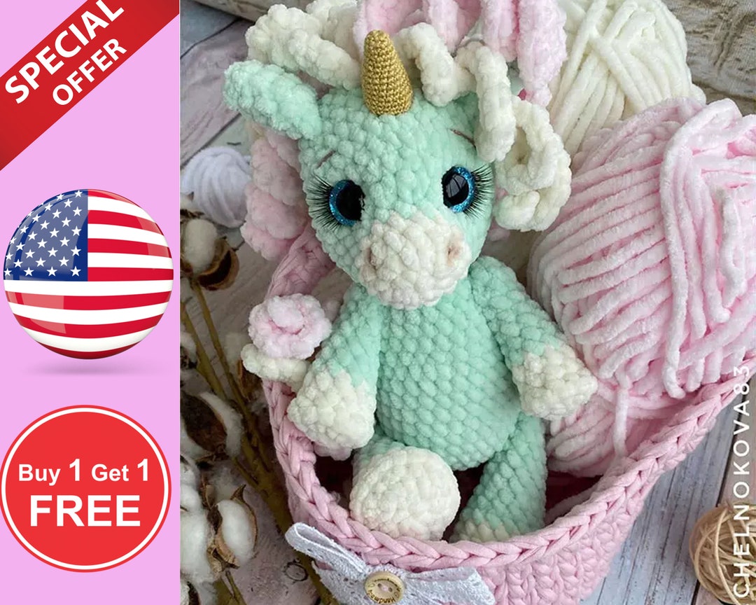 Amethyst the Unicorn Crochet Amigurumi Pattern Instructions - Etsy