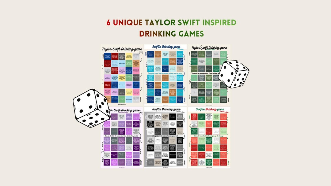 Taylor Swift Inspired Board Game Bundle for Swifties – 6 Printable ...