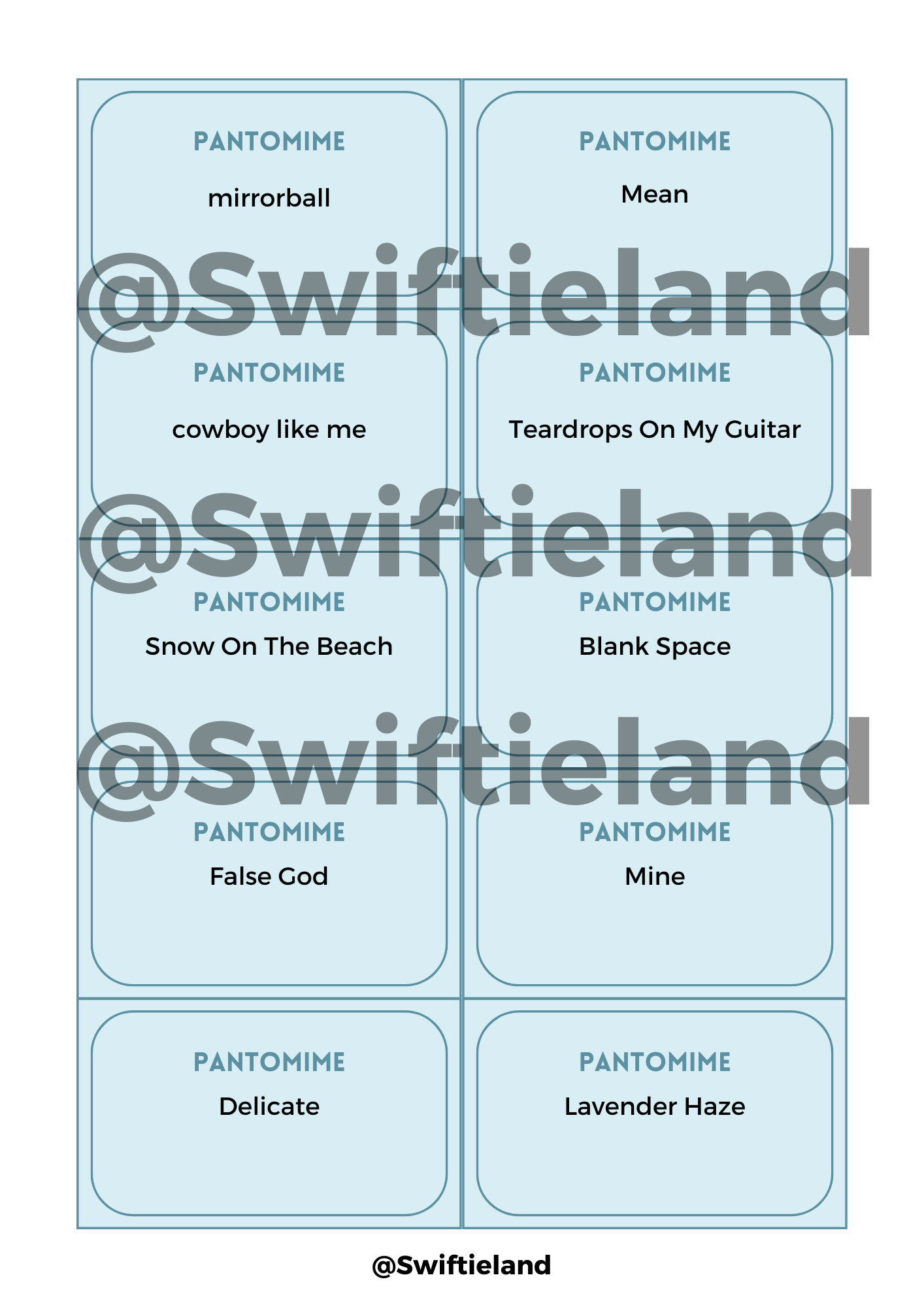 Taylor Swift Inspired Party Card Game 240 Cards Swiftie Gift ...