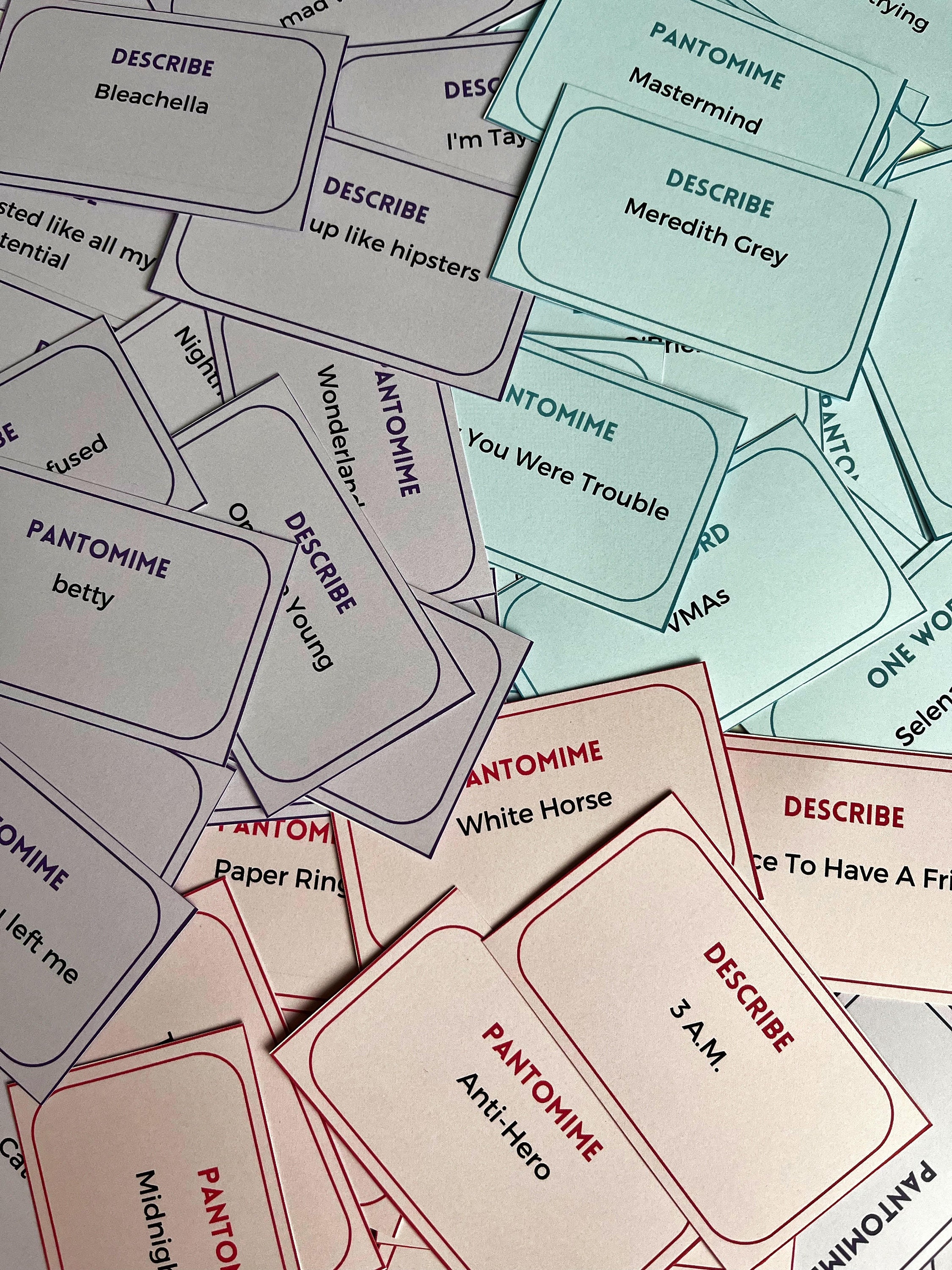 Taylor Swift Inspired Party Card Game 240 Cards Swiftie Gift ...