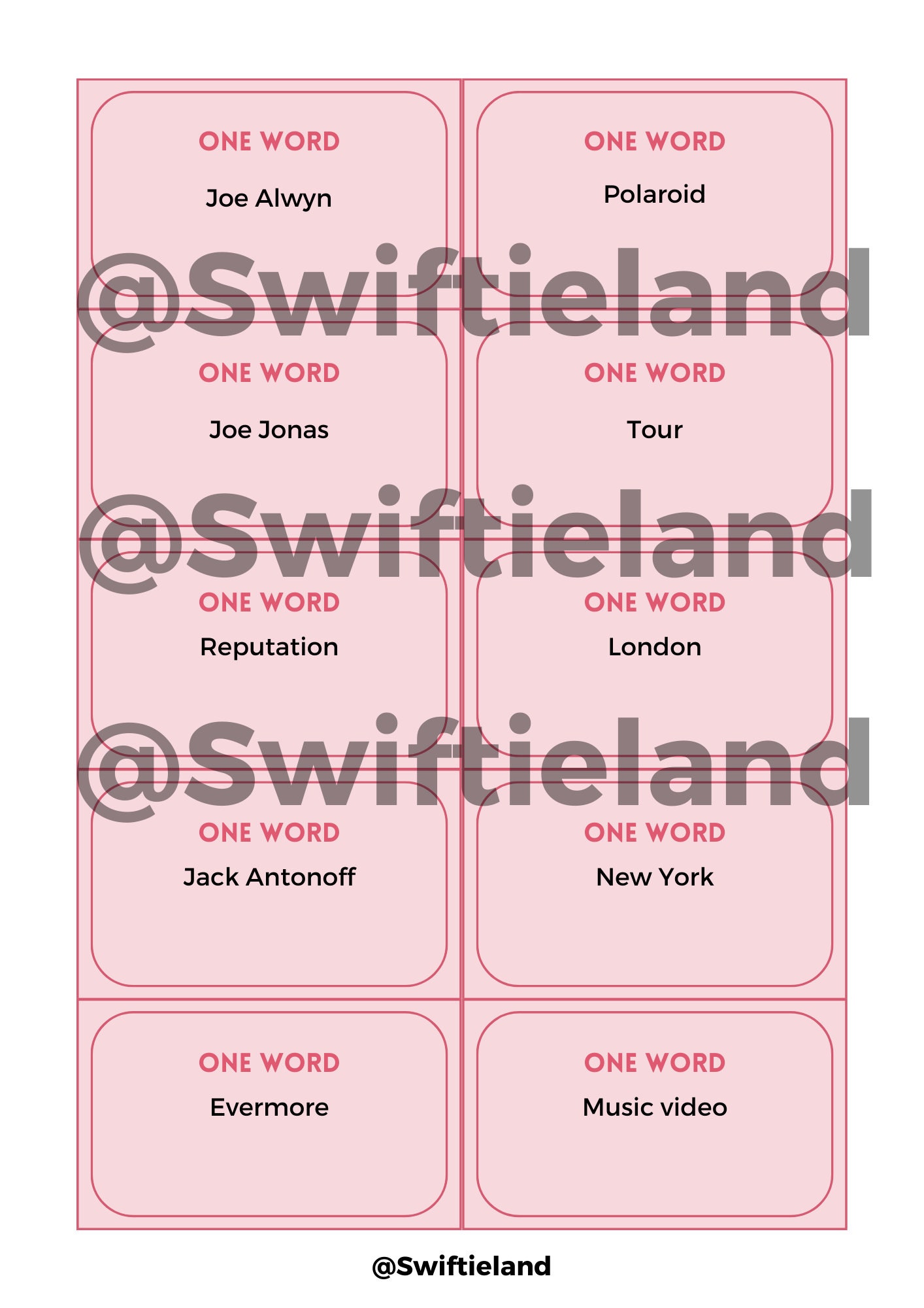 Taylor Swift Inspired Party Card Game 240 Cards Swiftie Gift ...