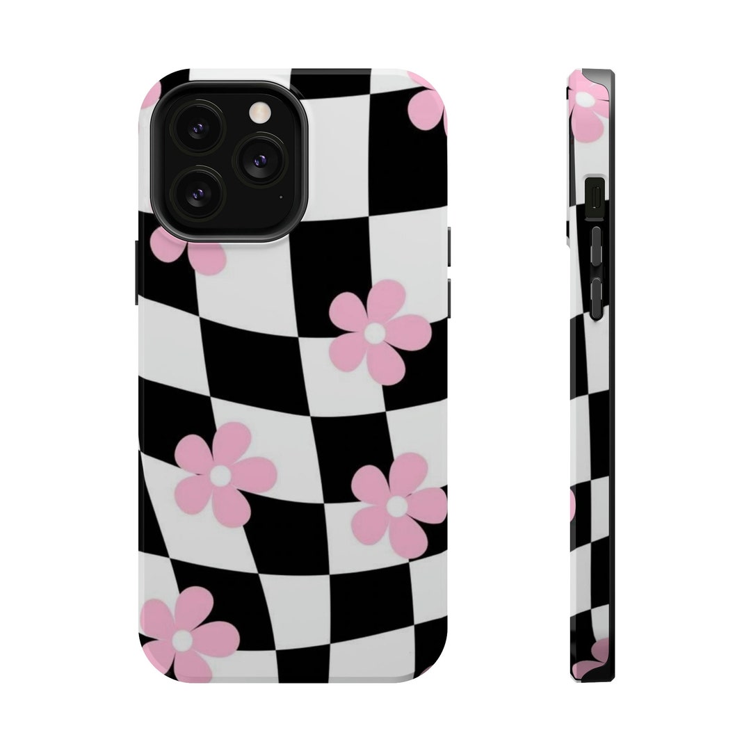 Checkerboard Flower Mega Tough Phone Case - Etsy