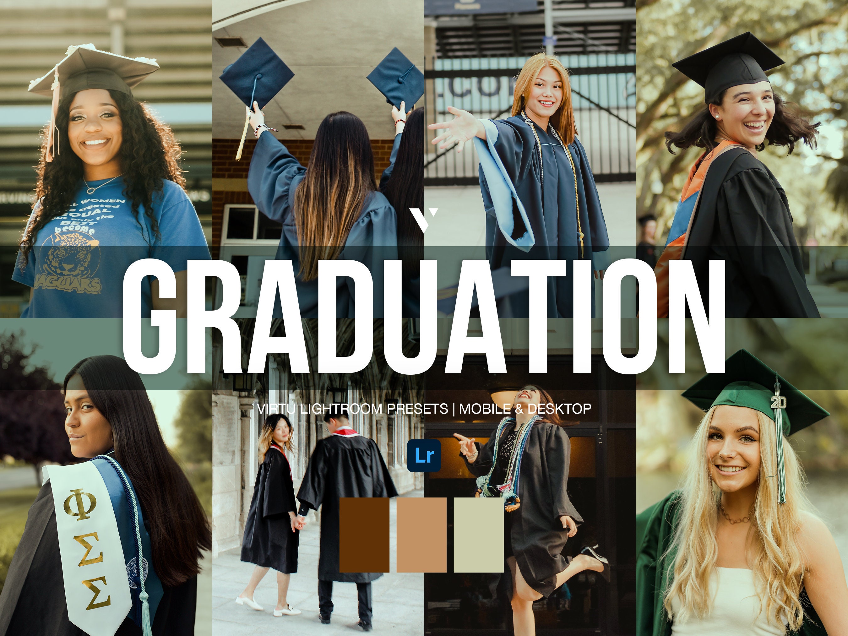 10 GRADUATION Lightroom Mobile & Desktop Presets Warm Preset Bright ...
