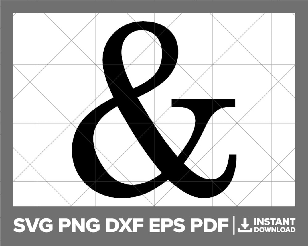 Ampersand SVG, and Sign PNG, & DXF, and Symbol, Ampersand Cricut ...