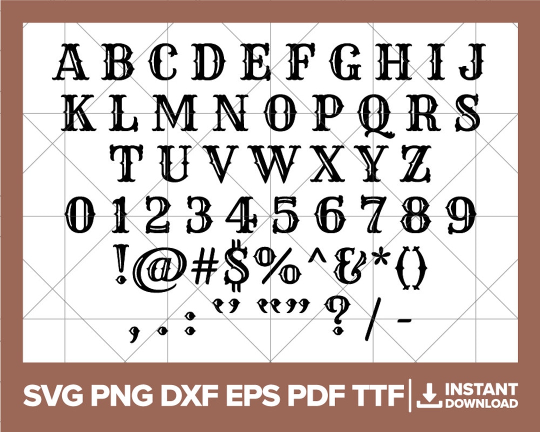 Western Font SVG, Cowboy Font PNG, Rodeo Font DXF, Cowboy Letters ...