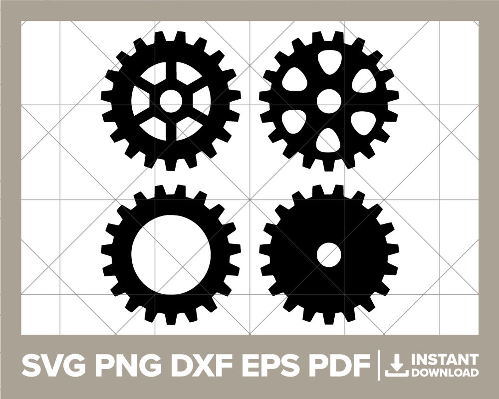 Gears SVG, Steampunk PNG, Gear Cogs DXF, Gear, Mechanic, Cog Wheels ...