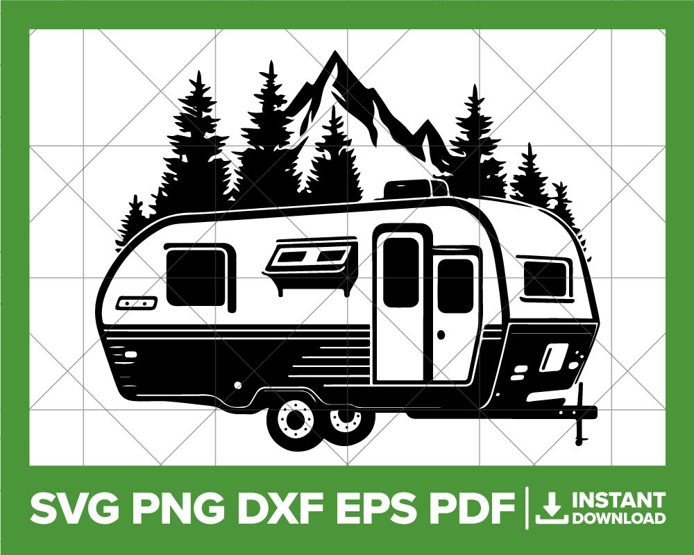 Camper SVG 5th Wheel PNG Camping Rv DXF Rv Camper 5th - Etsy.de