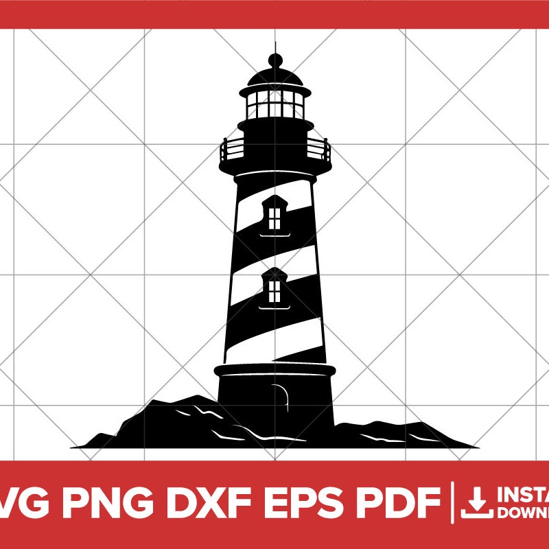 Lighthouse Svg - Etsy