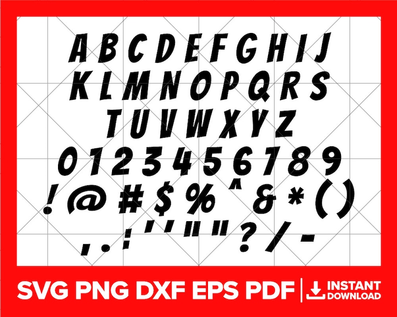 Comic Book Font SVG, Comic Font PNG, Super Hero Font DXF, Comic Letters ...