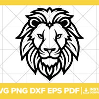 Premium Lion Head Vector Bundle: Silhouette Cut Files in Multiple ...
