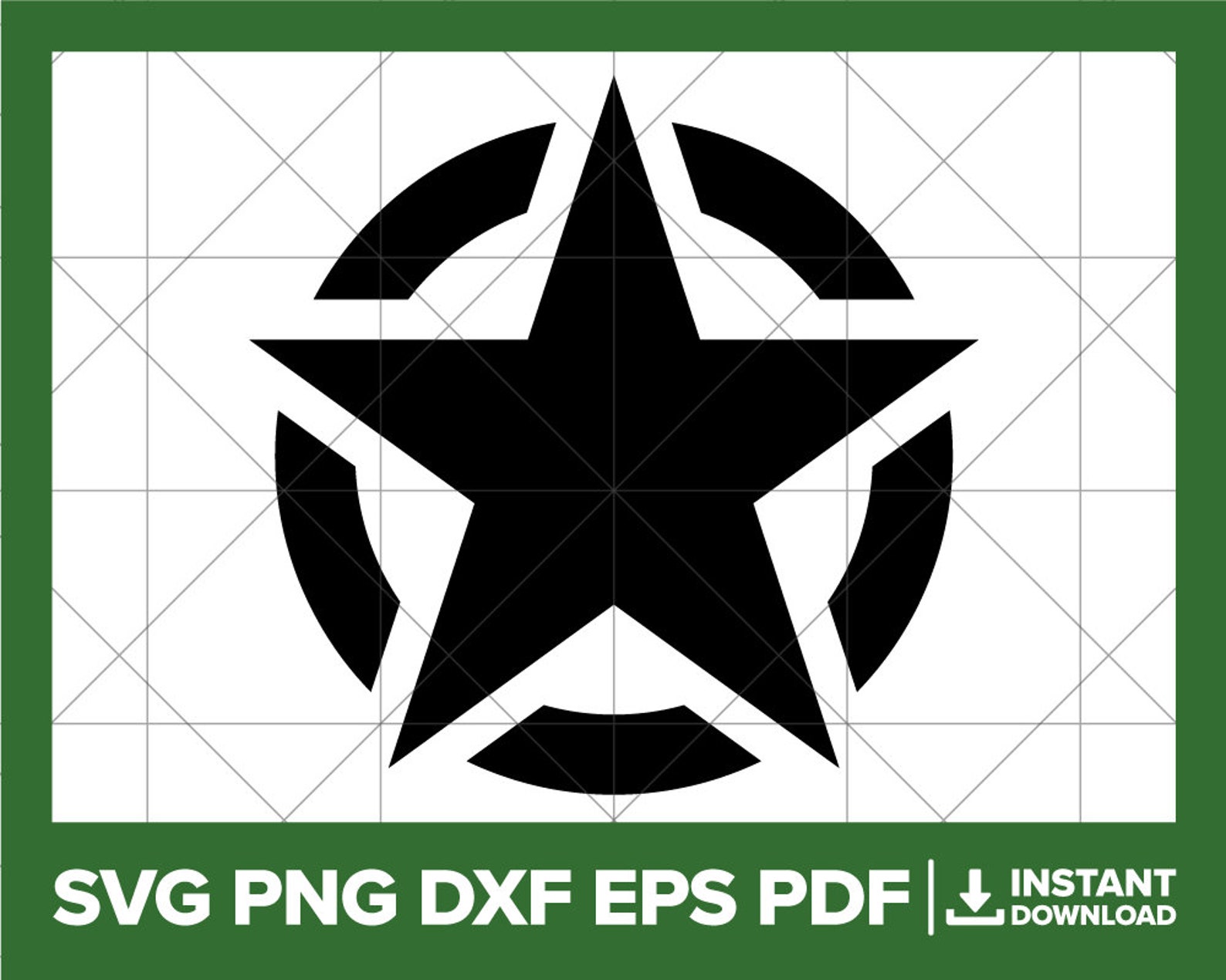 Retro Star SVG Military Star PNG Star DXF Us Army Navy - Etsy