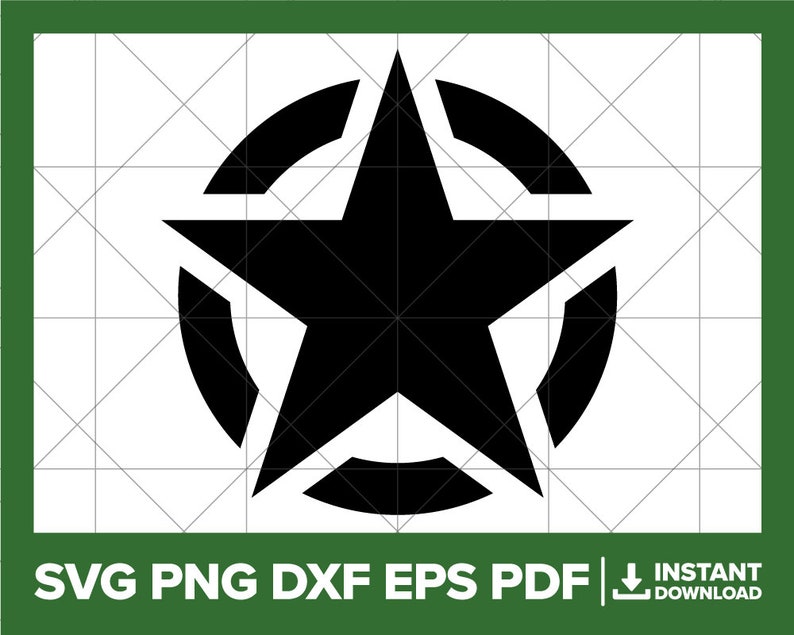 Retro Star SVG Military Star PNG Star DXF Us Army Navy - Etsy