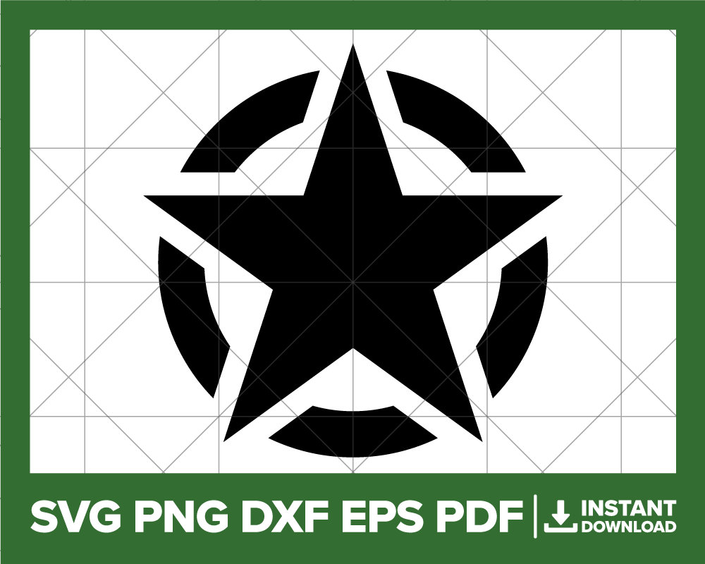 Retro Star SVG Military Star PNG Star DXF Us Army Navy - Etsy
