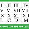 Roman Numerals Svg, Roman Numerals Cut File, Roman Numerals Png, Roman ...