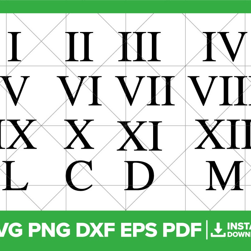 Roman Clock Numbering - Etsy