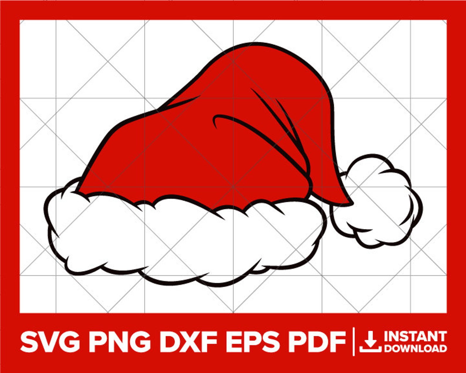 Santa Hat SVG, Christmas PNG, Santa Claus DXF, Saint Nick Logo ...