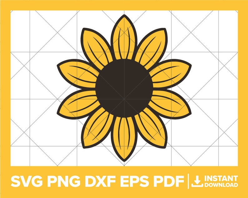 Sunflower SVG Sun PNG Flower DXF Sunflower Clipart Cricut - Etsy