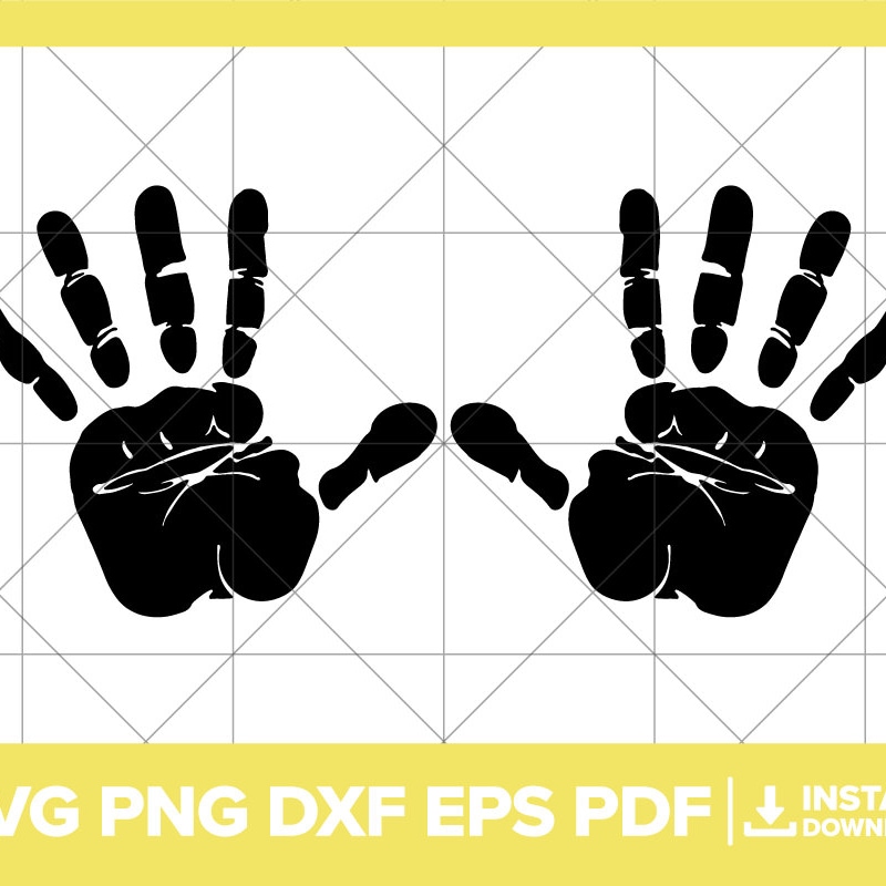Kids Hand Print Svg - Etsy