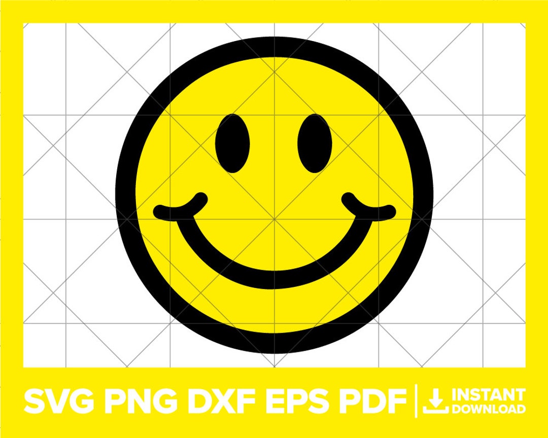 Smiley Face SVG Happy Face PNG Smile Emoji DXF Smiley Face - Etsy España