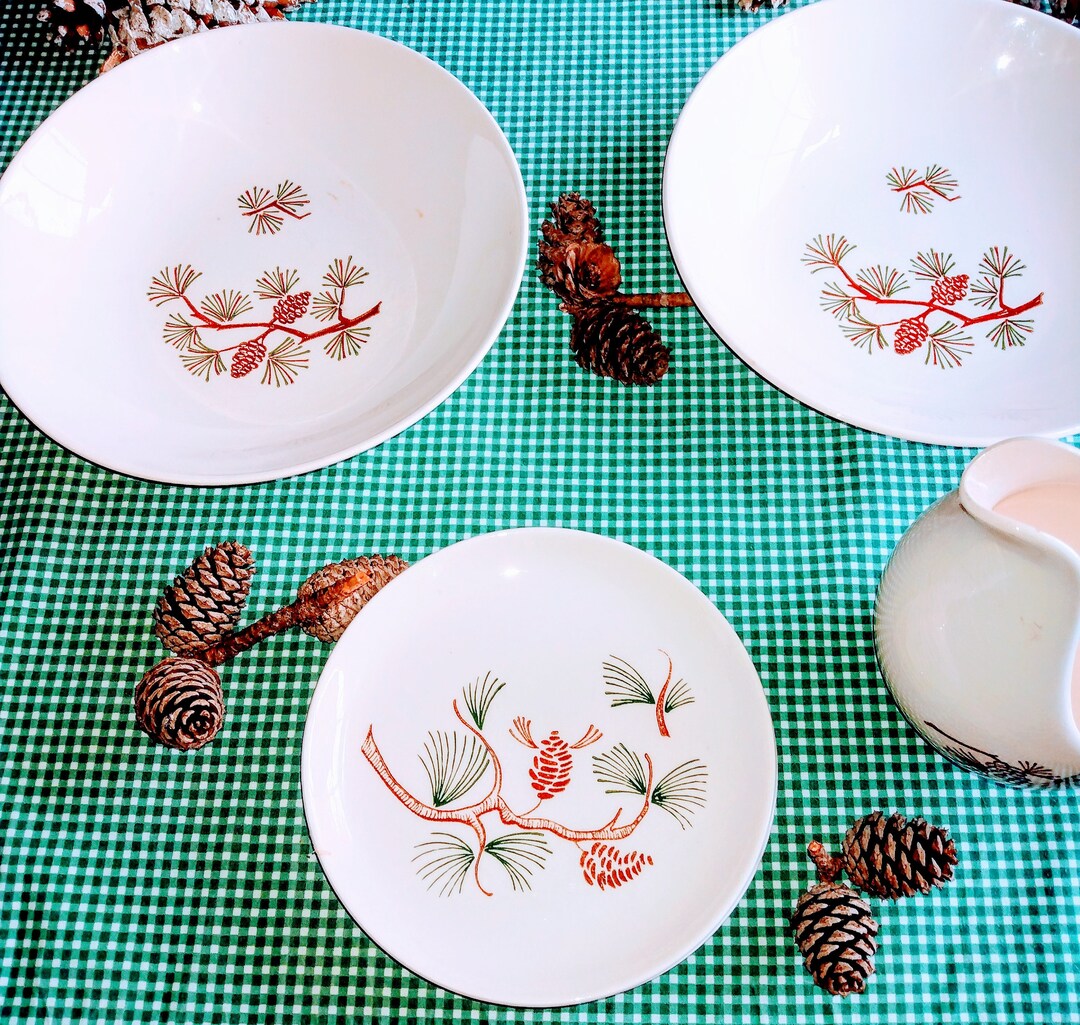 Vintage Stetson Misty Pine Dishes seven Pieces - Etsy