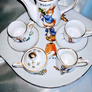 Miniature Peter Rabbit Tea Set Eight Pieces. Frederick Warne Co. 2002 ...
