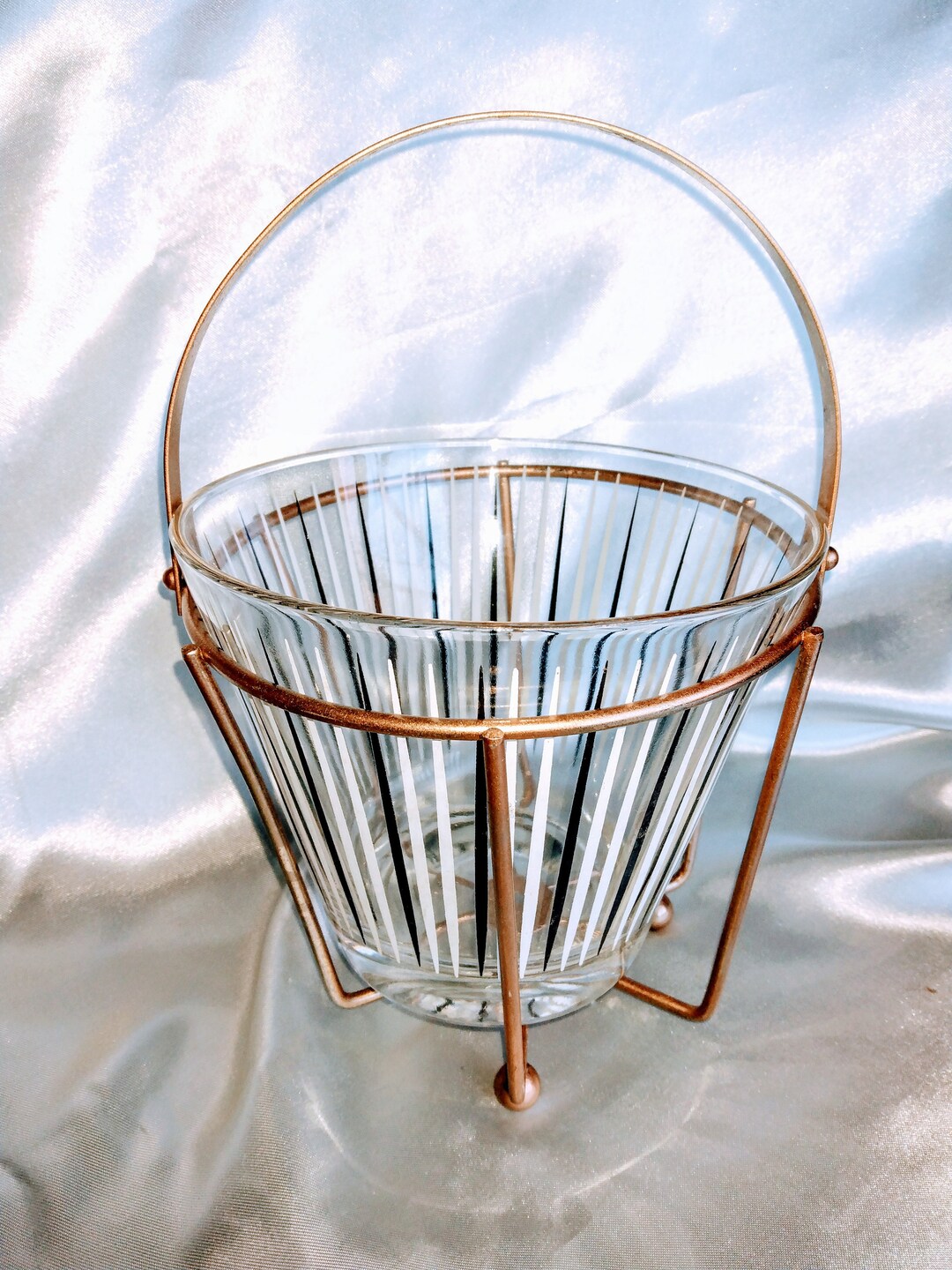 MCM Ice Bucket With Metal Stand - Etsy