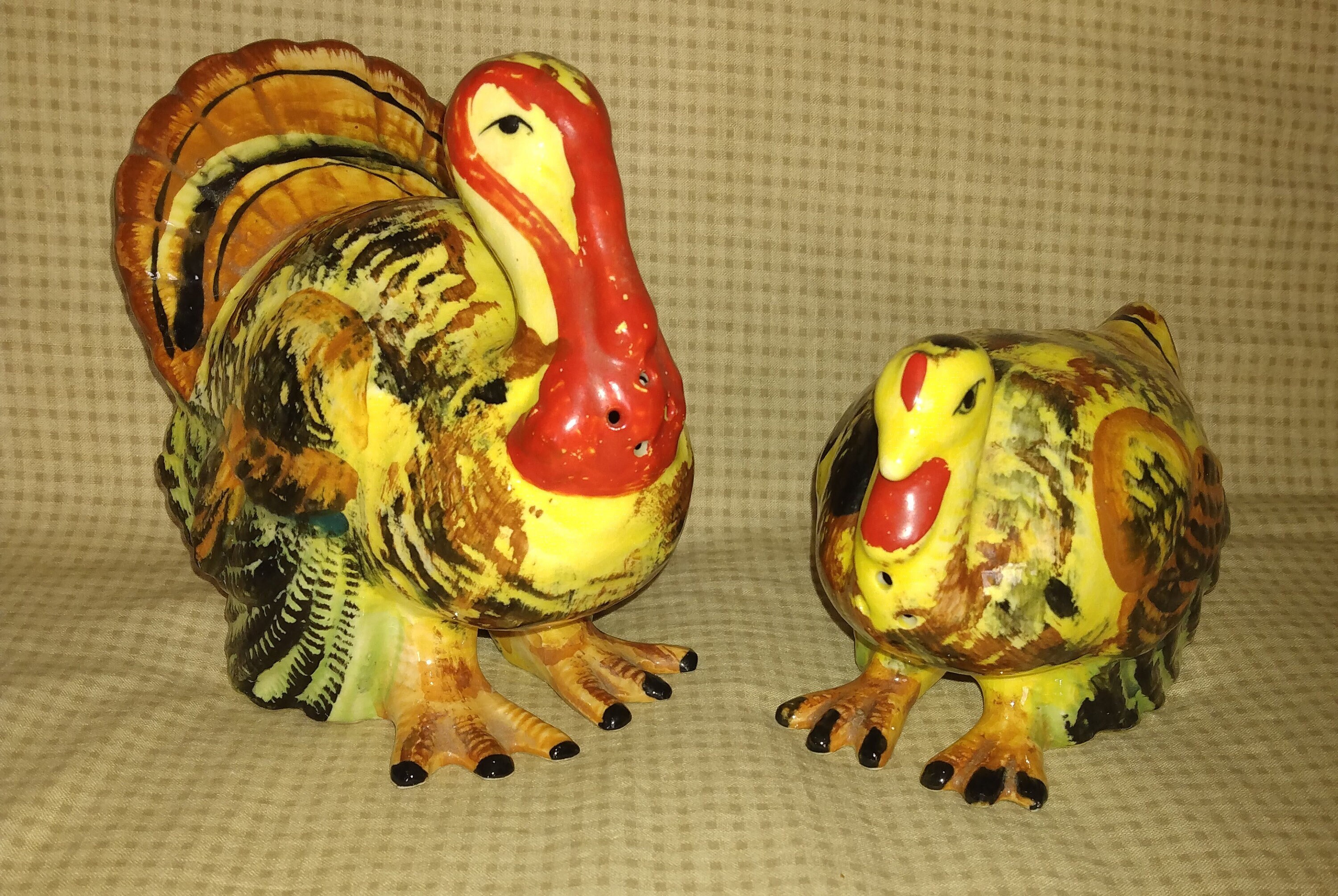 Vintage Chase Hand Painted Turkey Salt and Pepper Shakers - Etsy