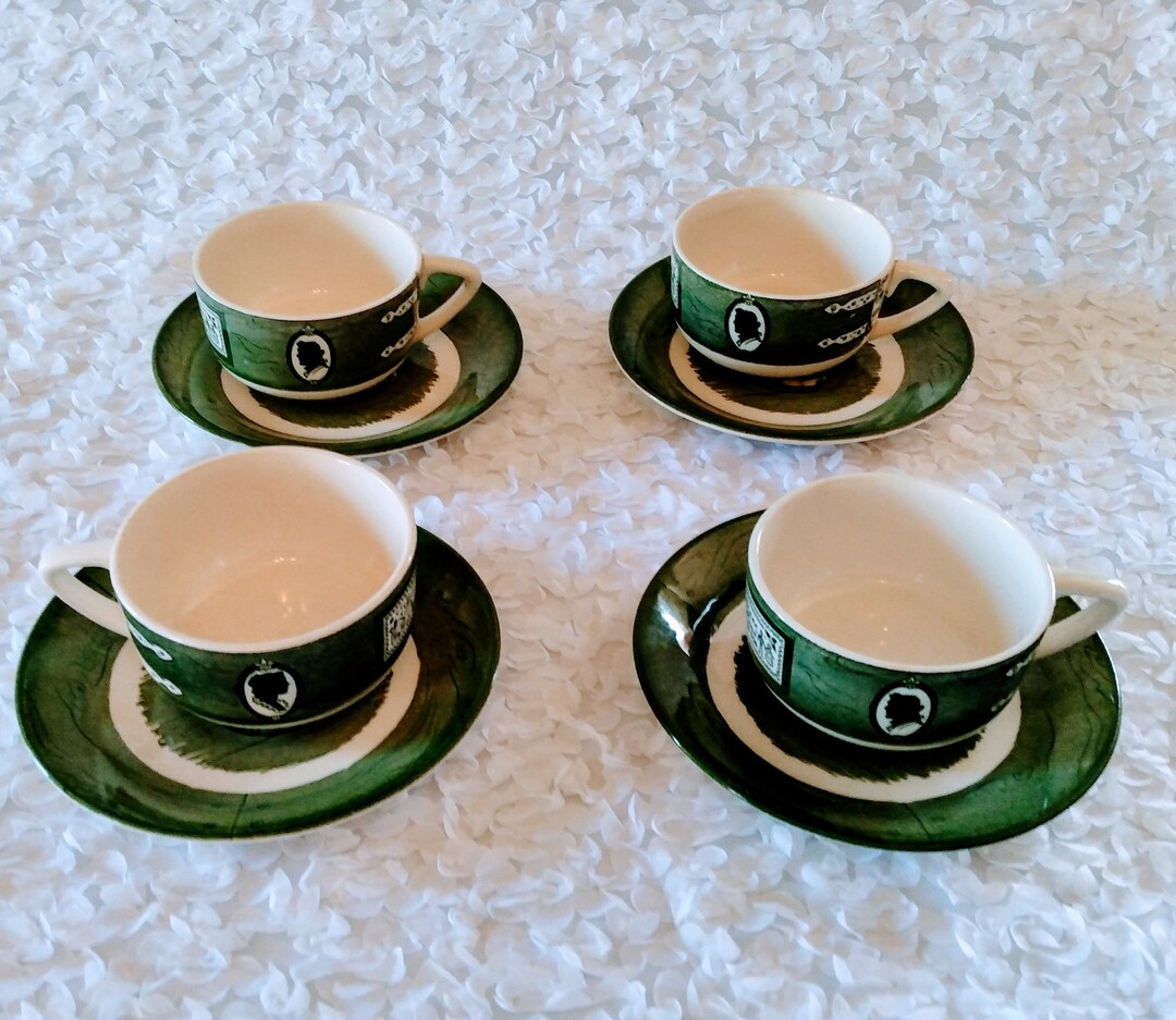 Four Sets Colonial Homestead Cups and Saucers - Etsy