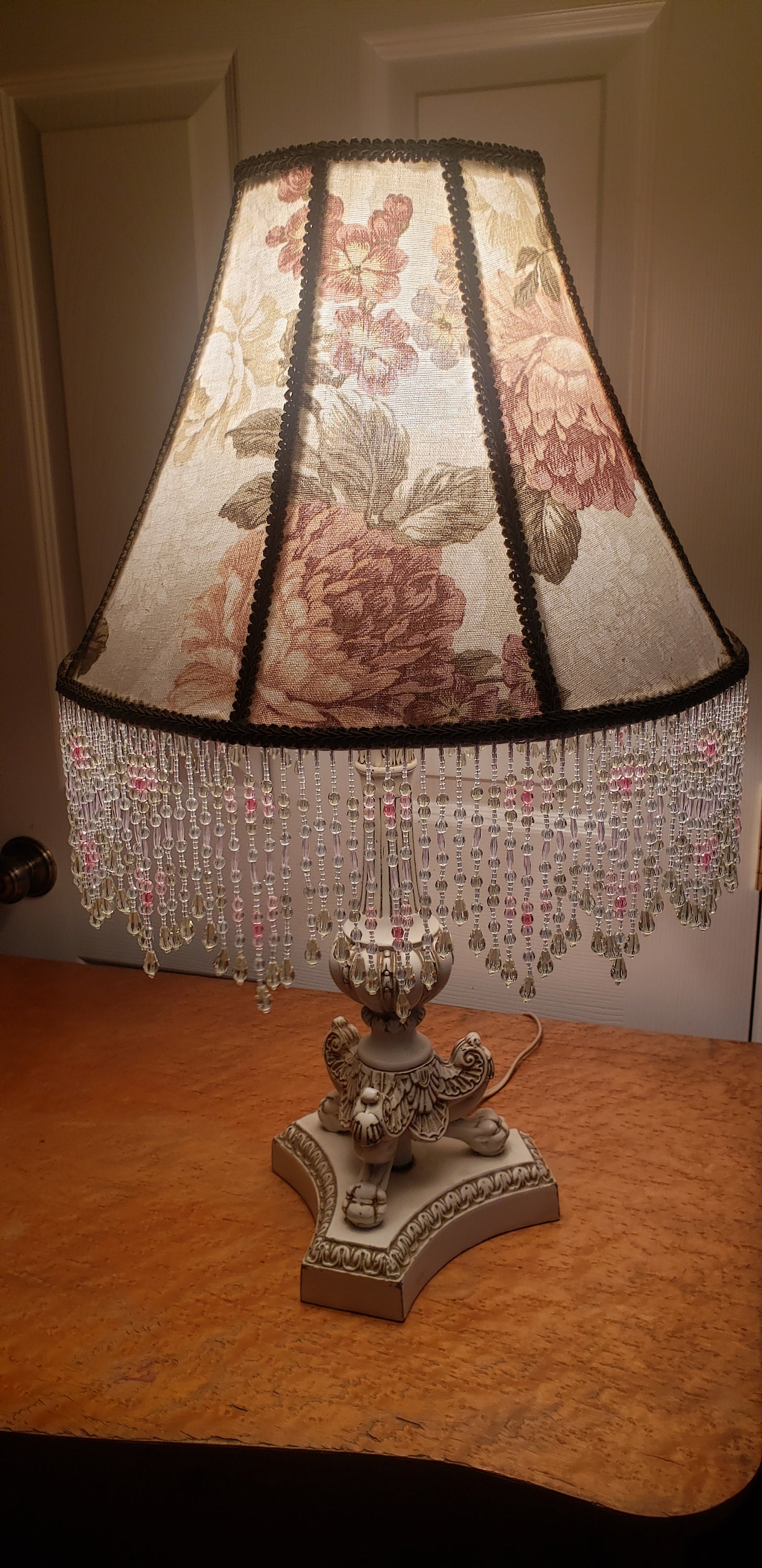 Victorian or French Muted Roses Lamp Shade and Lamp! - Etsy