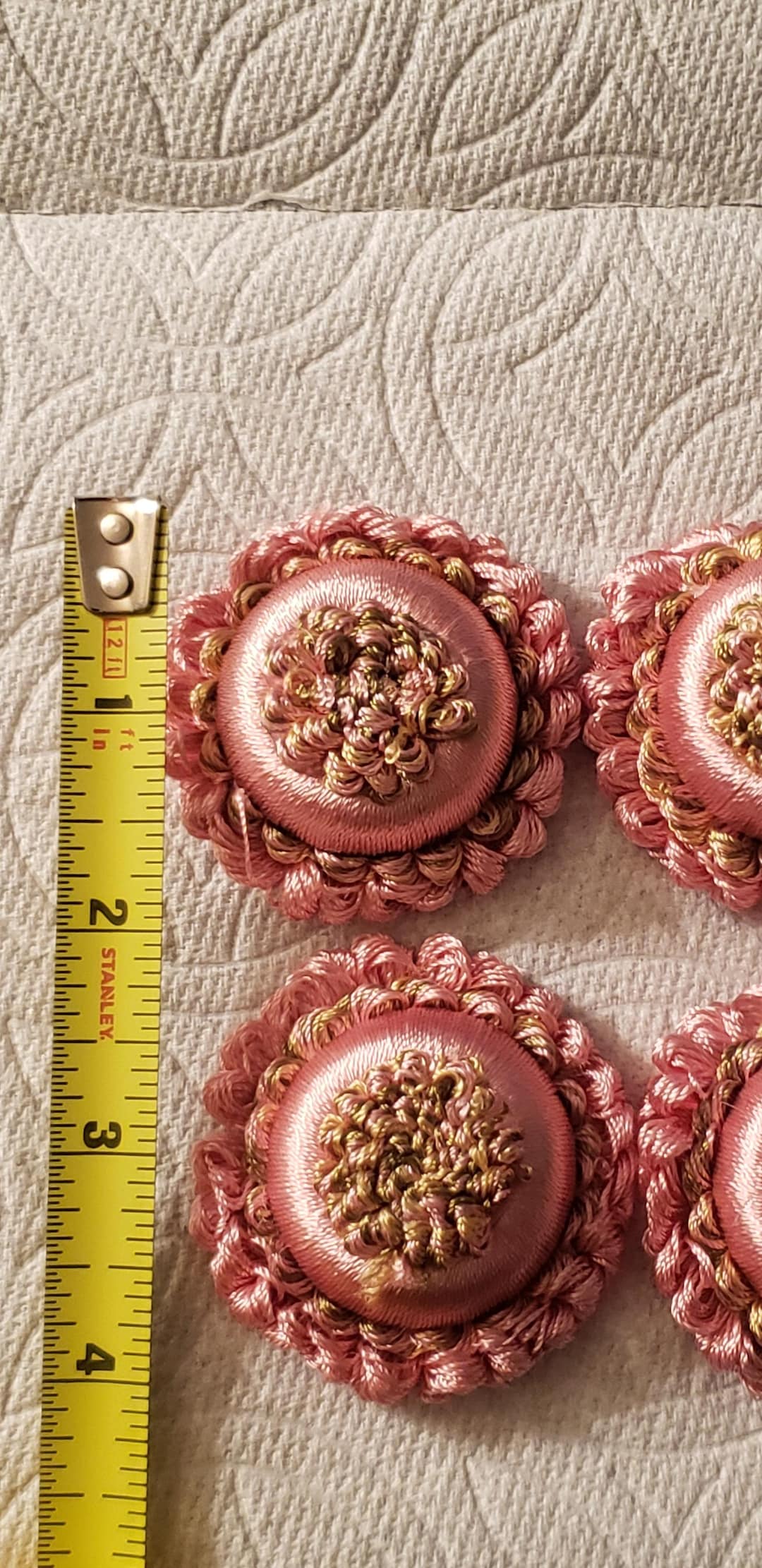Victorian or French Vintage Rose Pink Rosette Trim - Etsy