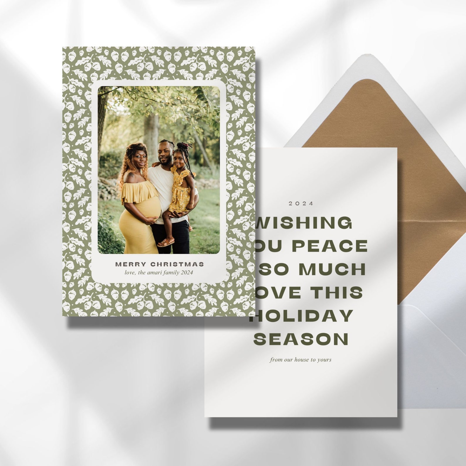 Printable Christmas Card Template, Editable Canva Design (digital ...