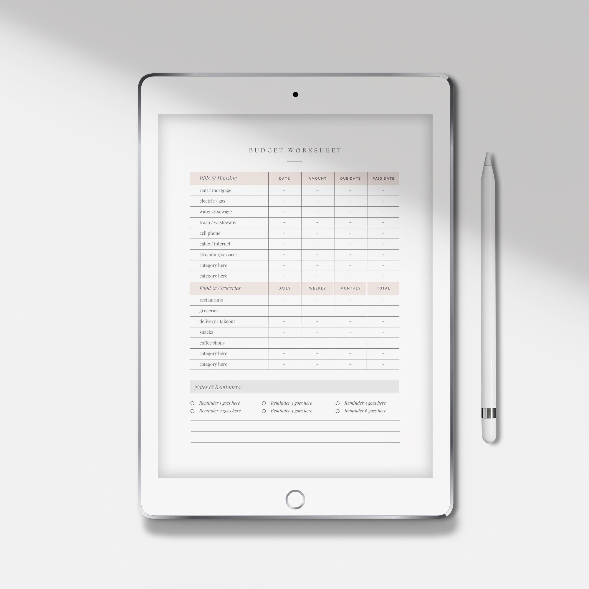 Printable Monthly Budget Planner Template, 2024-2025 (digital Download ...
