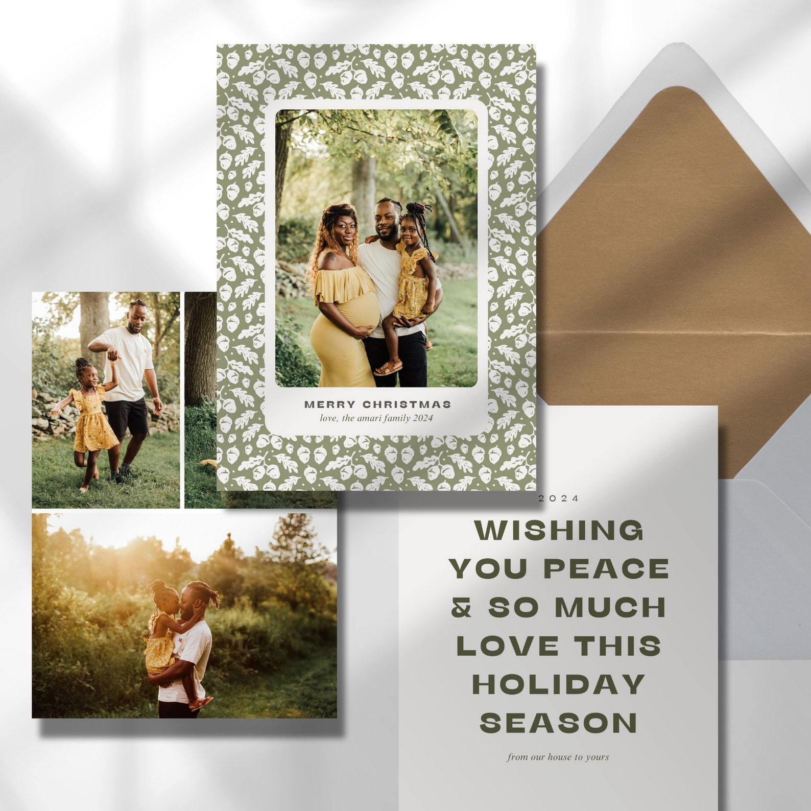 Printable Christmas Card Template, Editable Canva Design (digital ...