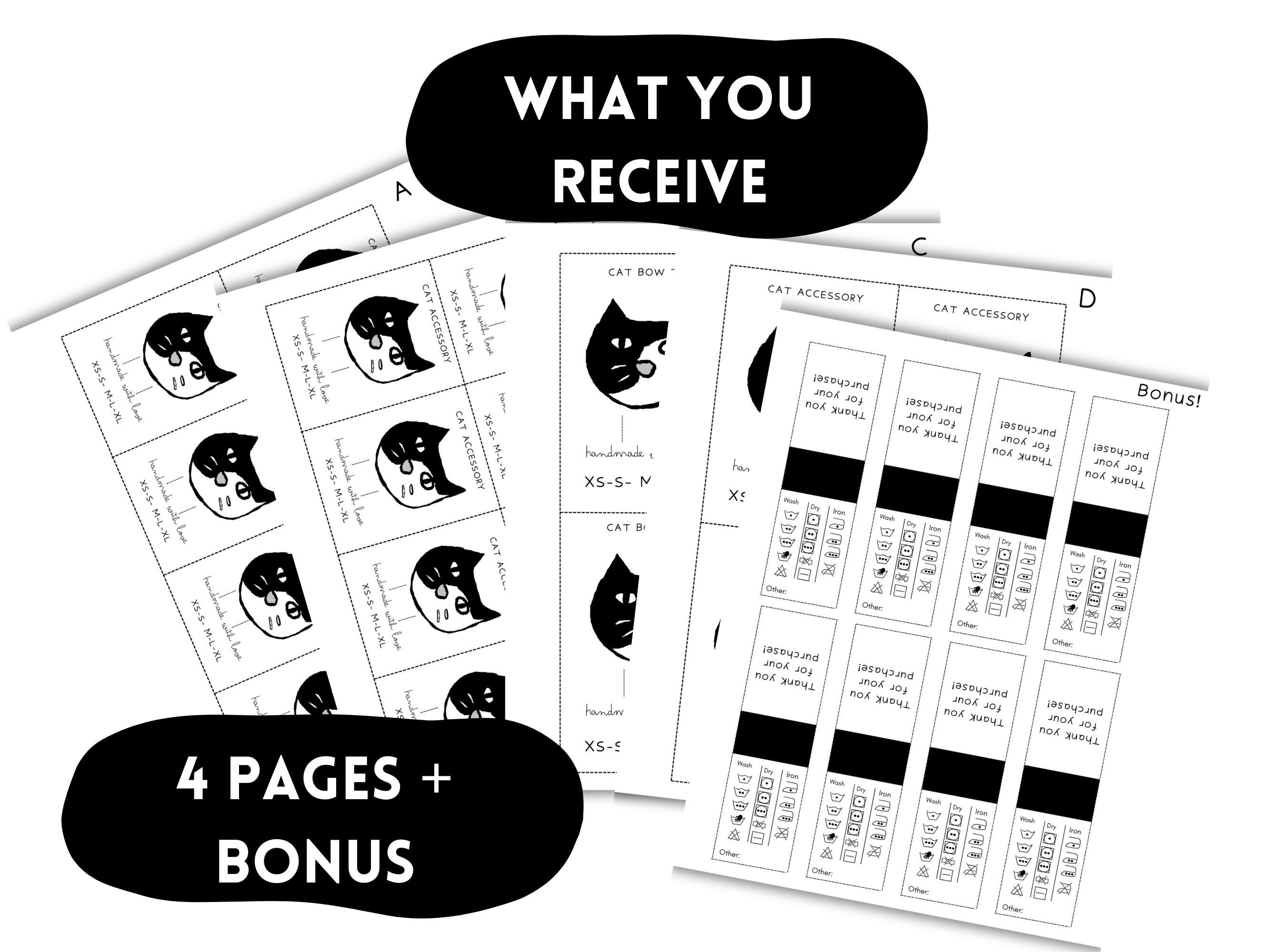 Printable Tags for Showing Crafts for Cats Kittens Nice Illustration ...
